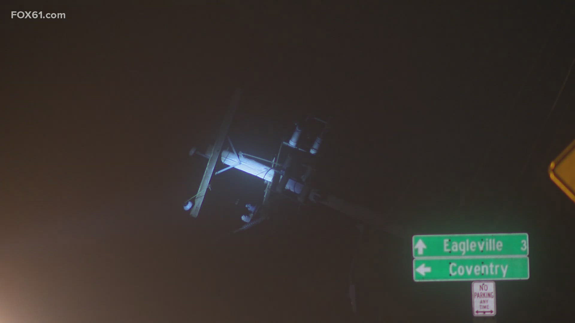 Vehicle crashes into building, utility pole in Connecticut | fox61.com