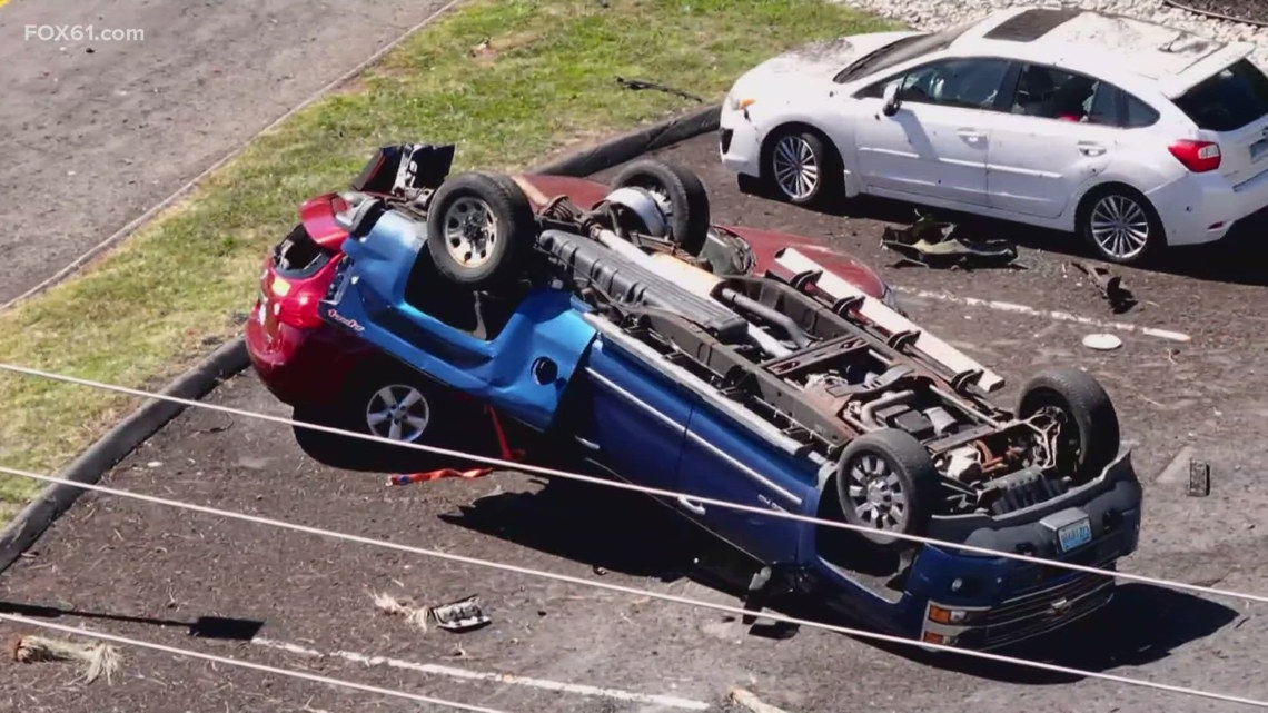 Multiple vehicles damaged in Dunkin' parking lot crash: Rocky Hill ...