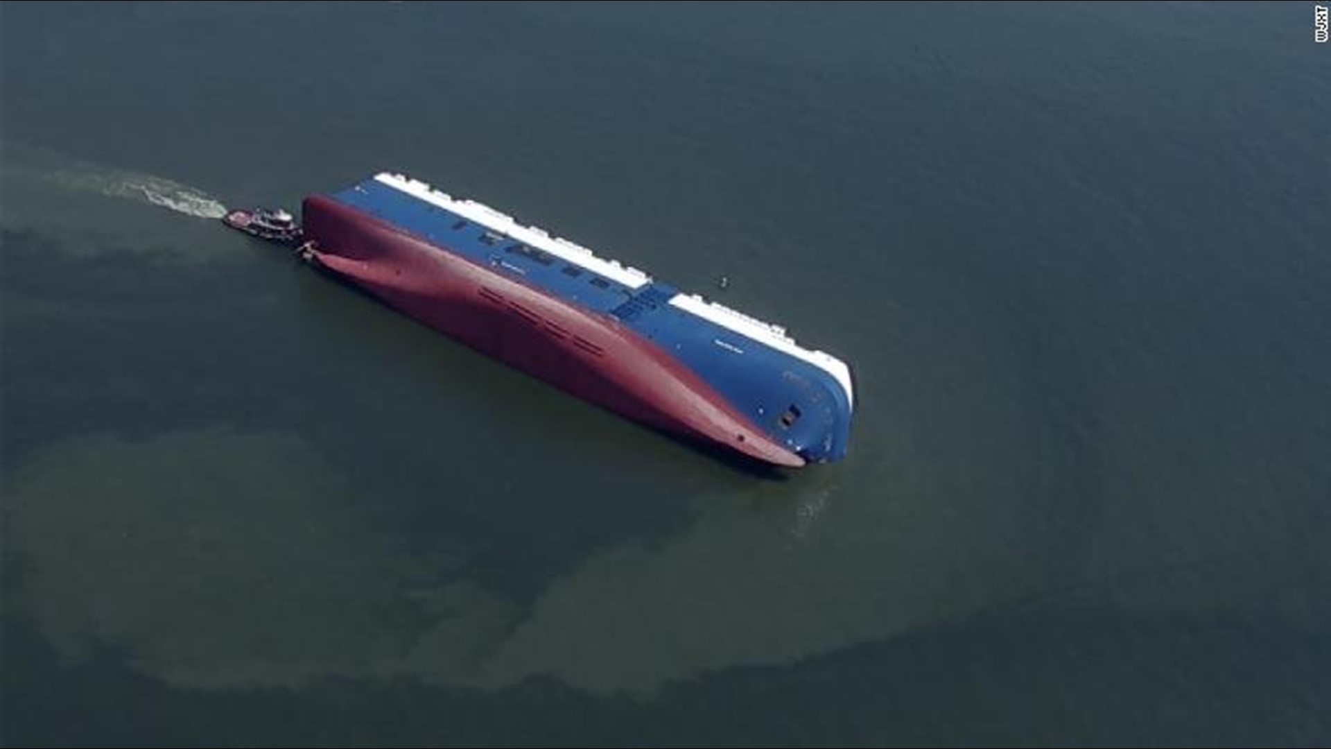 3 of 4 crew members rescued aboard capsized ship off Georgia coast ...