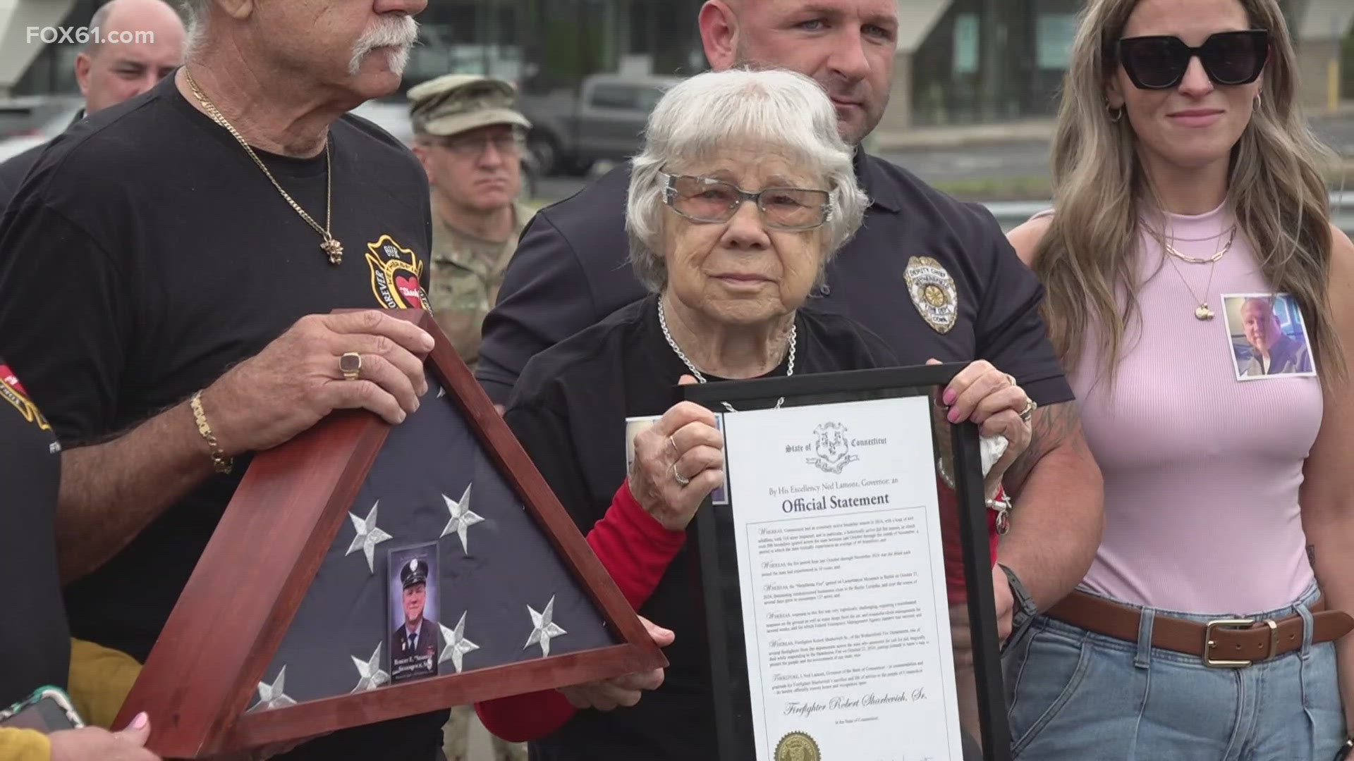 Family of fallen Wethersfield firefighter honored | fox61.com