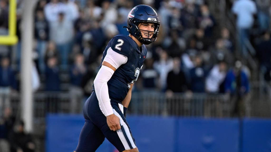 UConn football soars as QB Joe Fagnano, LB Bryun Parham earn national ...