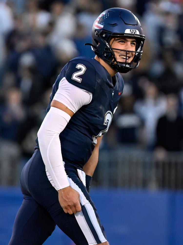 UConn football soars as QB Joe Fagnano, LB Bryun Parham earn national ...