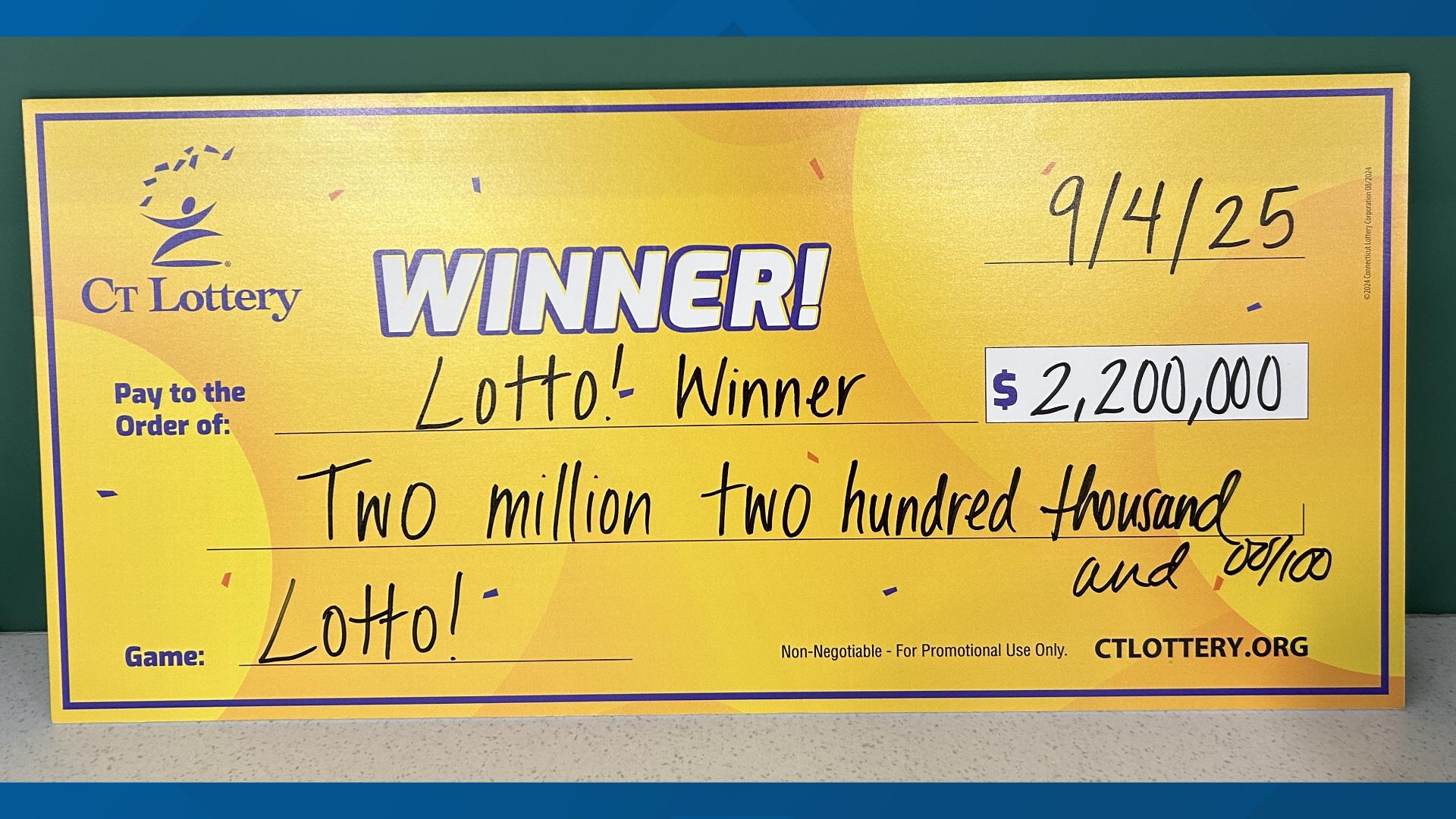 $2.2 million CT Lottery prize finally finds winner | fox61.com