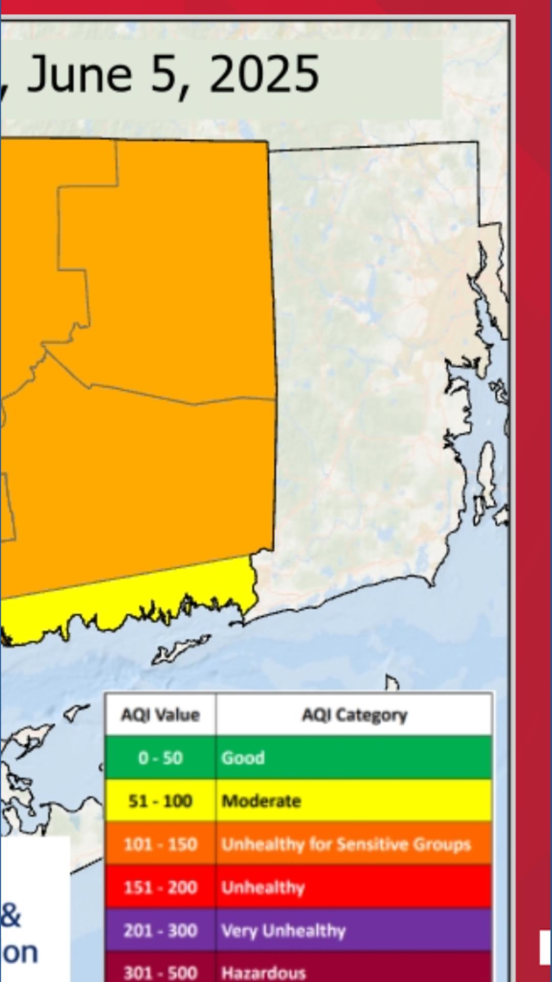 Canadian wildfire smoke, high temps reduce Connecticut's air quality ...
