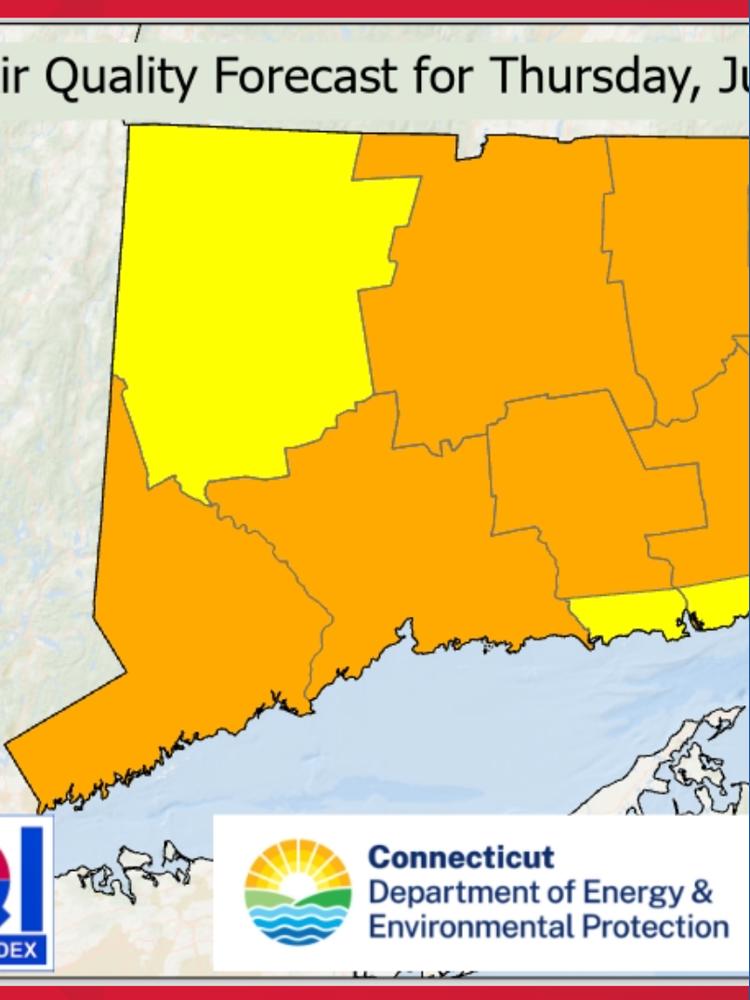 Canadian wildfire smoke, high temps reduce Connecticut's air quality ...