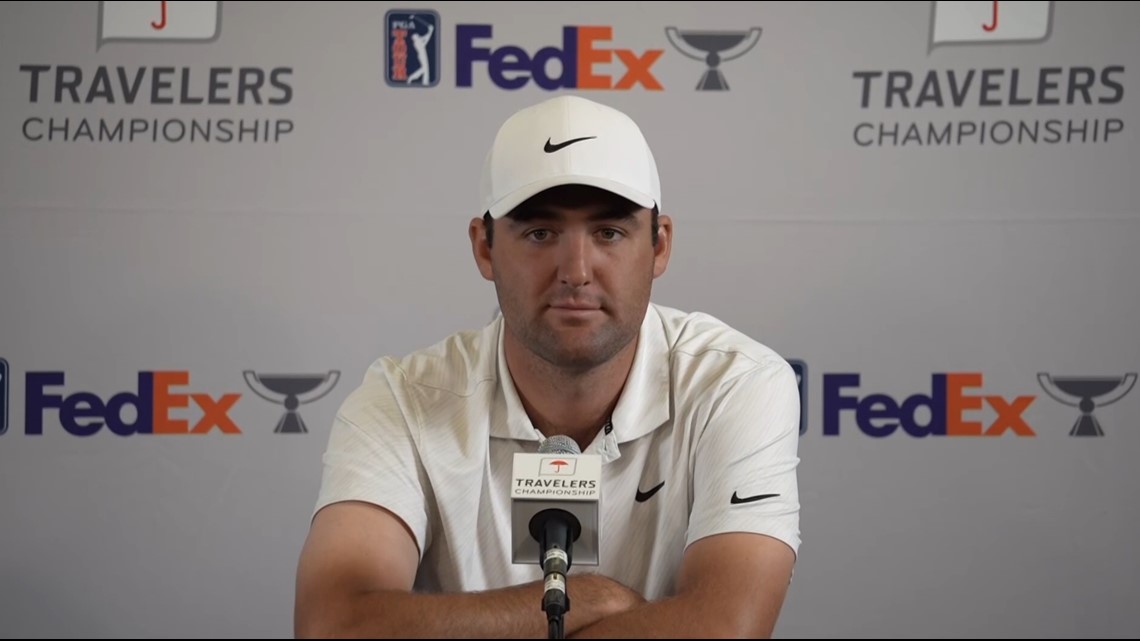 Scottie Scheffler speaks at Travelers Championships | Full interview ...