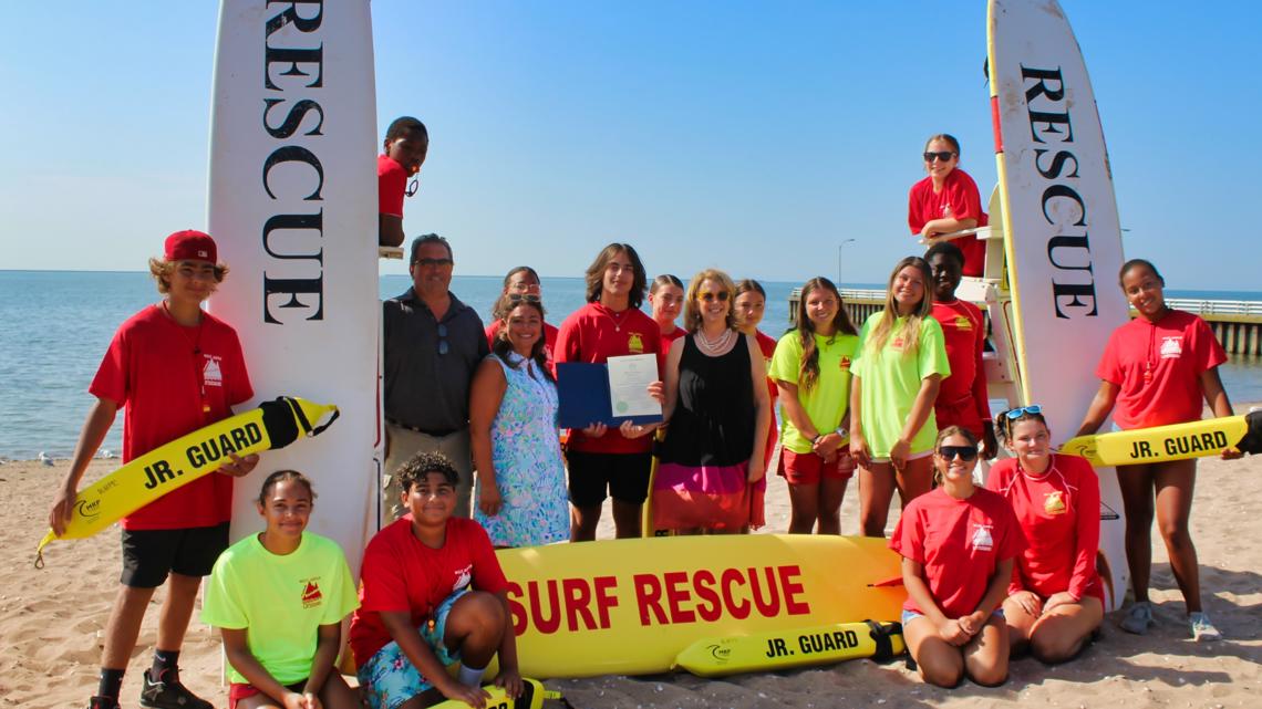 West Haven lifeguard celebrated for heroically saving swimmer from ...