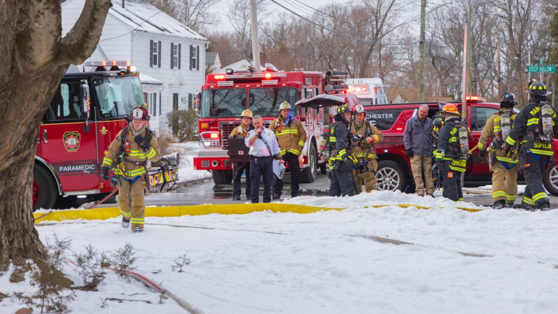 Manchester firefighters battle house fire on Steep Hollow Lane | fox61.com