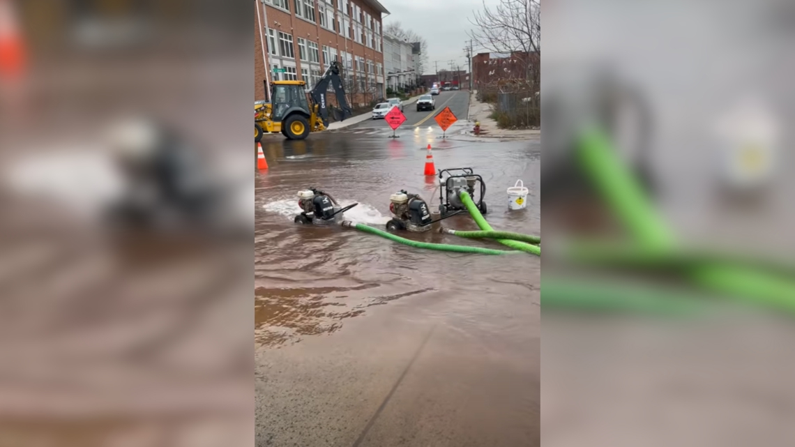 Service restored after Perkins Square water main break, pipe burst ...