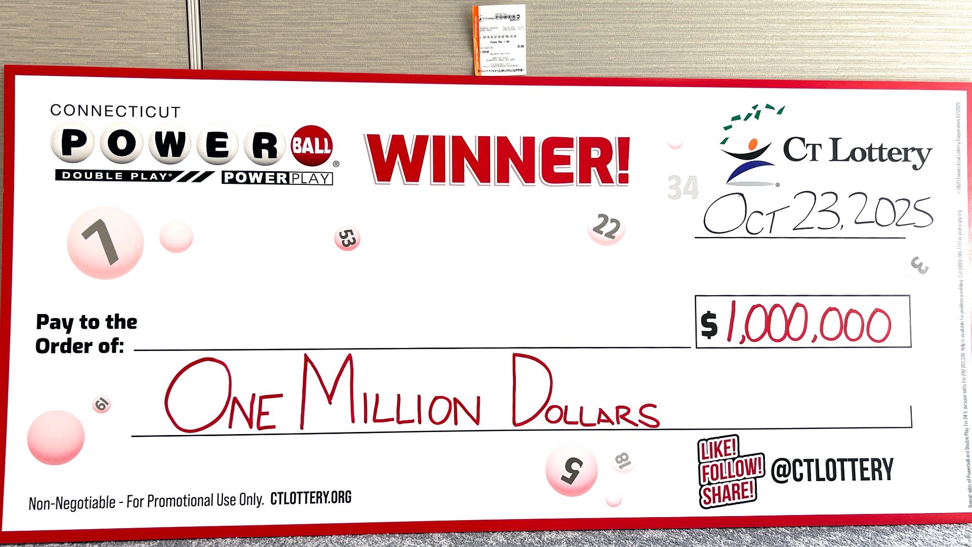 Connecticut lottery player wins $1 million prize a night before his ...