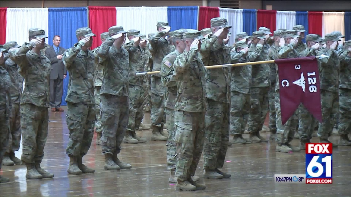 Freedom salute and send-off ceremony for Connecticut National Guard ...