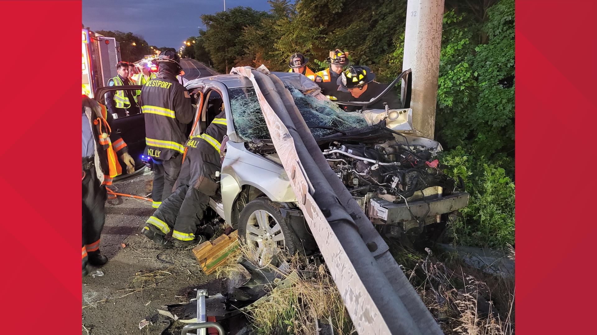 First responders save driver in Westport using 'Jaws of Life' | fox61.com