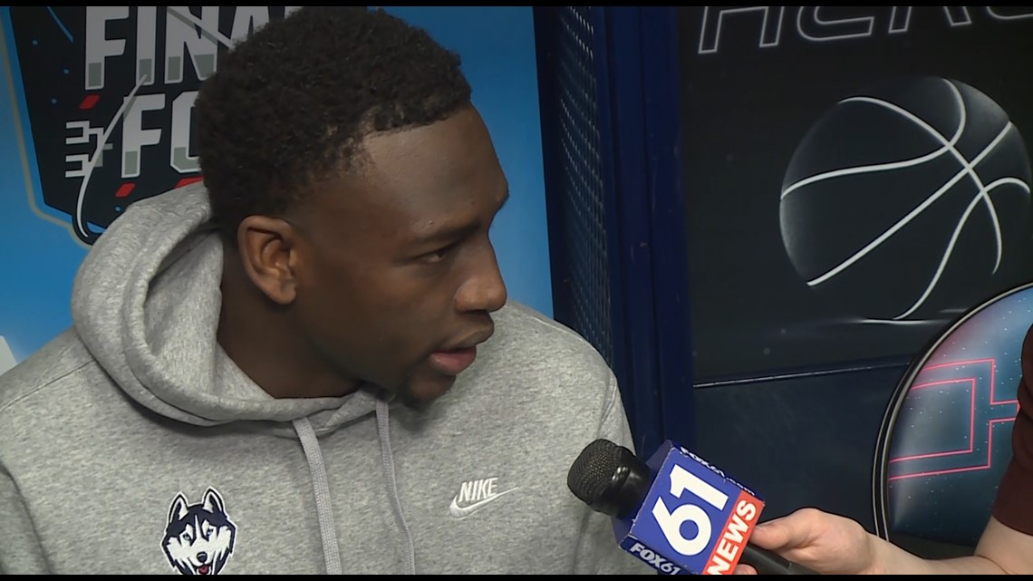 UConn's Hassan Diarra speaks ahead of national championship game | Full ...