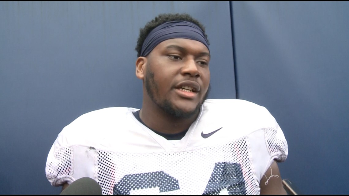 UConn football's Christian Haynes speaks at Spring Showcase | Full ...