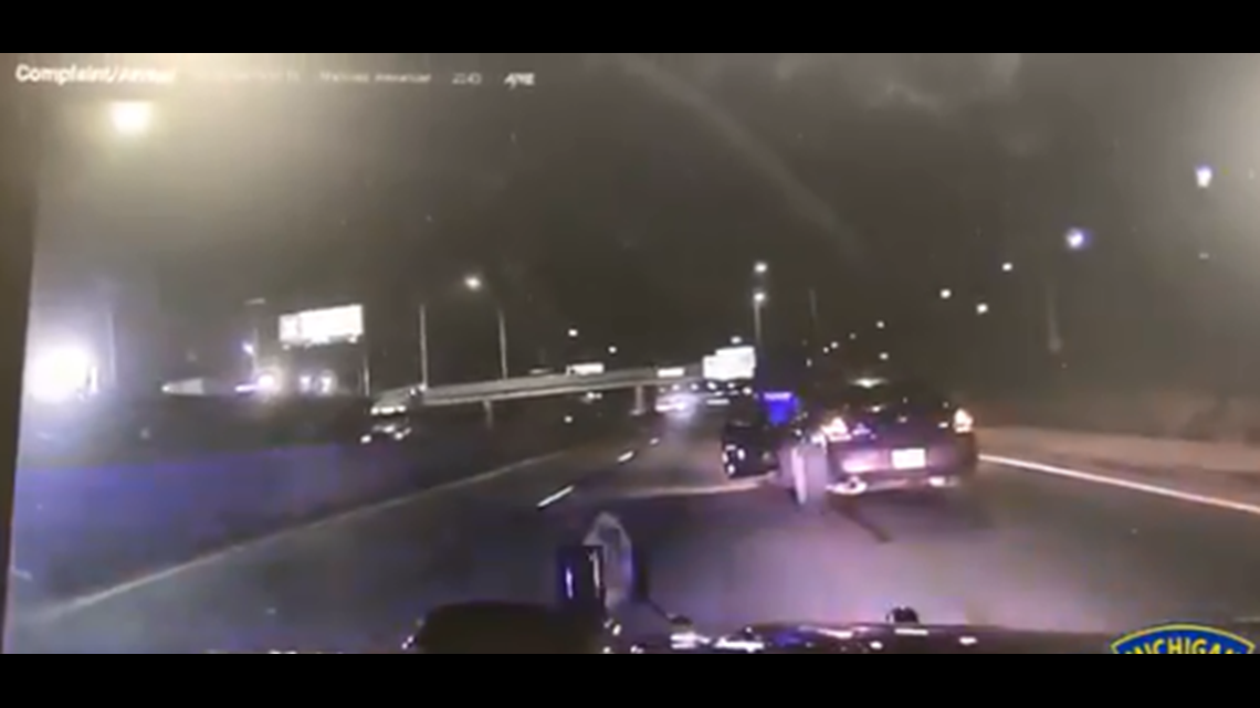 WATCH: Man tries to jump out of car during police chase in Michigan ...