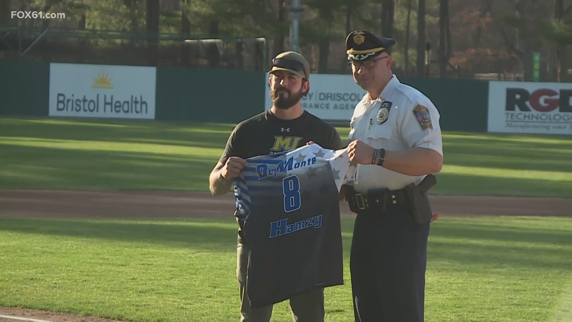 Bristol officer Iurato honored at baseball game for fall officers ...