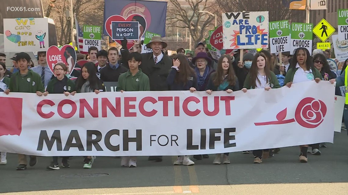 Protestors march at Connecticut capitol for pro-life position | fox61.com