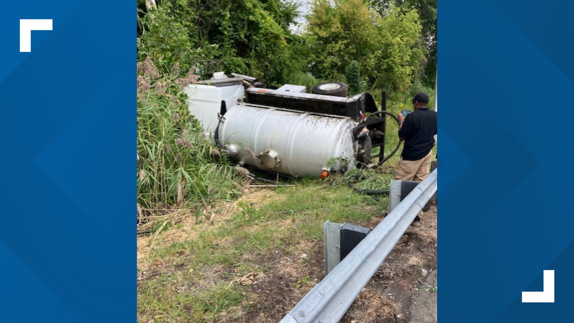 Tanker carrying 2,000 gallons of waste cooking oil crashes in Rocky ...
