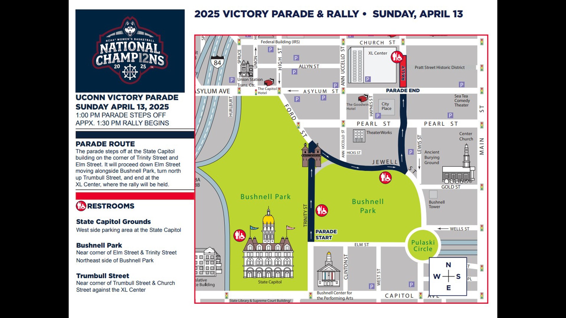 UConn Victory Parade held in Hartford after women's 12th national title ...