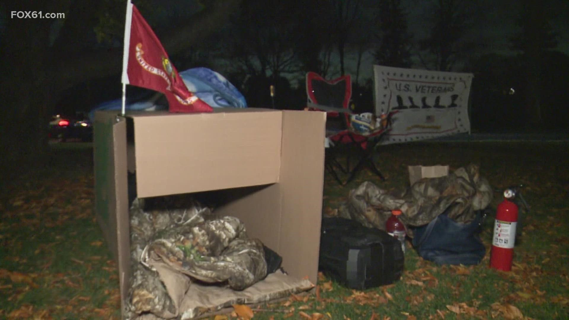 Dozens sleep out overnight in South Windsor to raise aware of ...