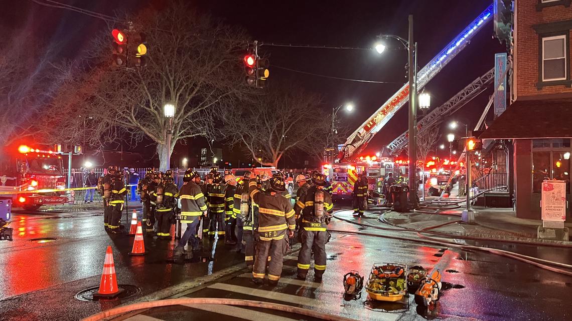 2 firefighters fall through floor during Hartford apartment building ...