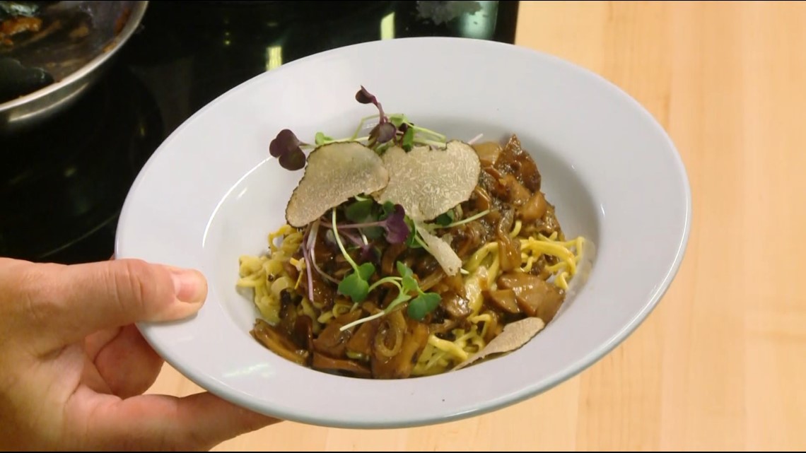 Wild mushroom ragout with fennel sausage and white truffle recipe ...