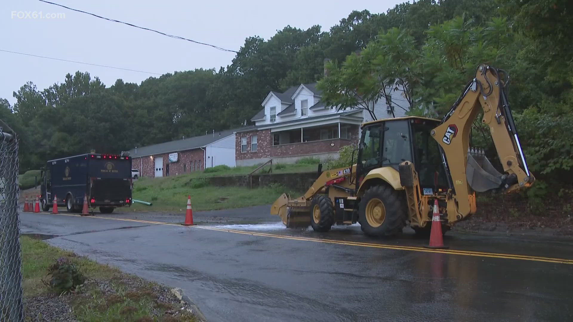Water restored to most homes after Waterbury main break; permanent fix ...