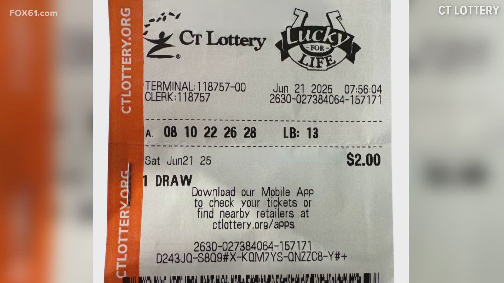 Wolcott couple wins 'Lucky for Life' game using numbers from family ...