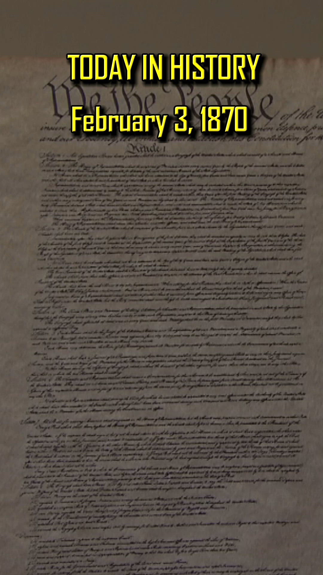 Today in History: The 15th Amendment was ratified | fox61.com