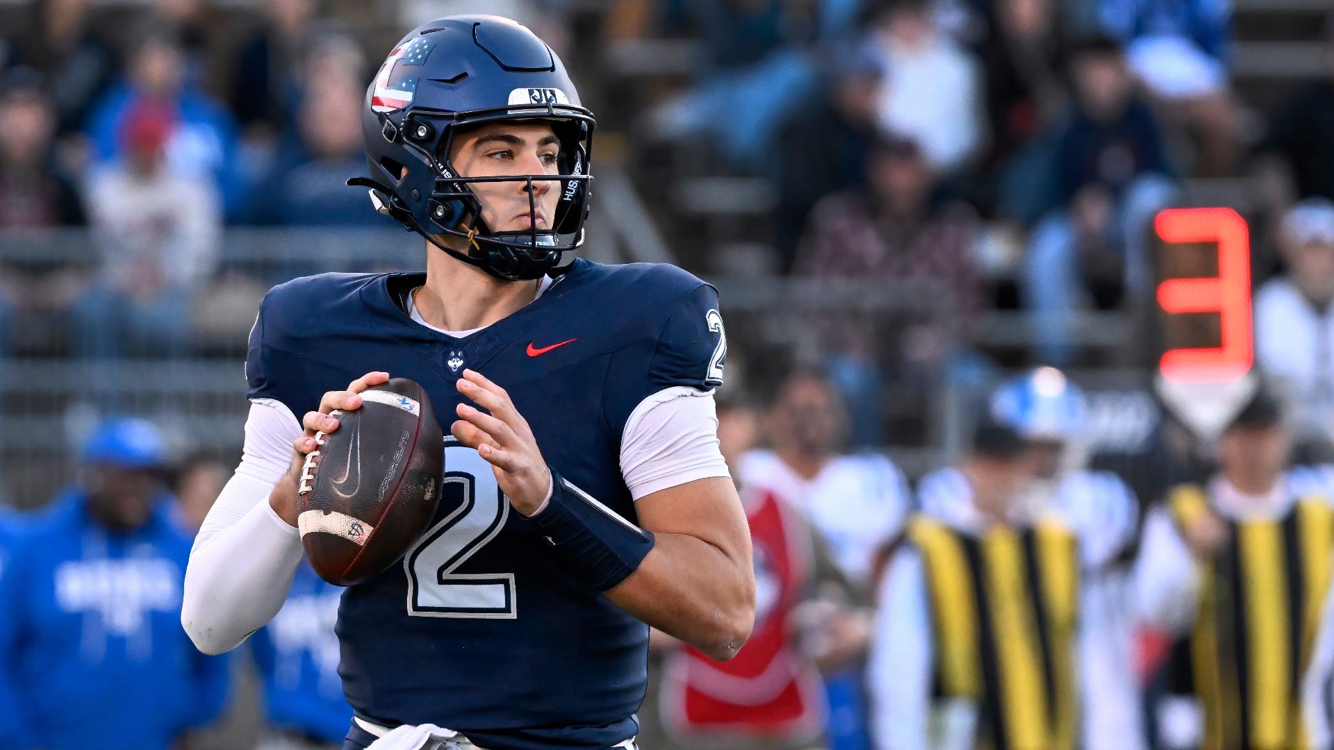 UConn football soars as QB Joe Fagnano, LB Bryun Parham earn national ...