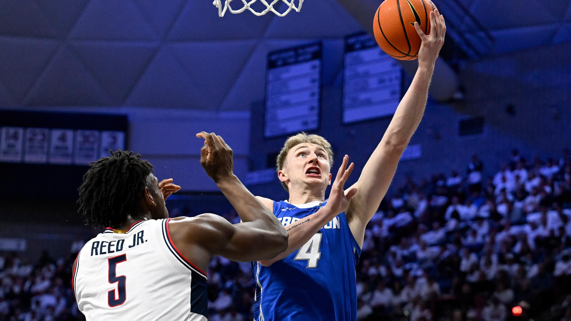 No. 5 UConn outplayed by Creighton in stunning 91-84 home loss | fox61.com