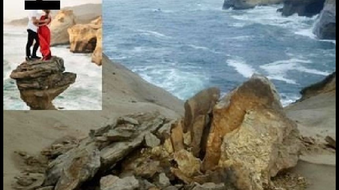 Drone video shows vandals toppling Oregon’s iconic ‘Duckbill’ rock ...