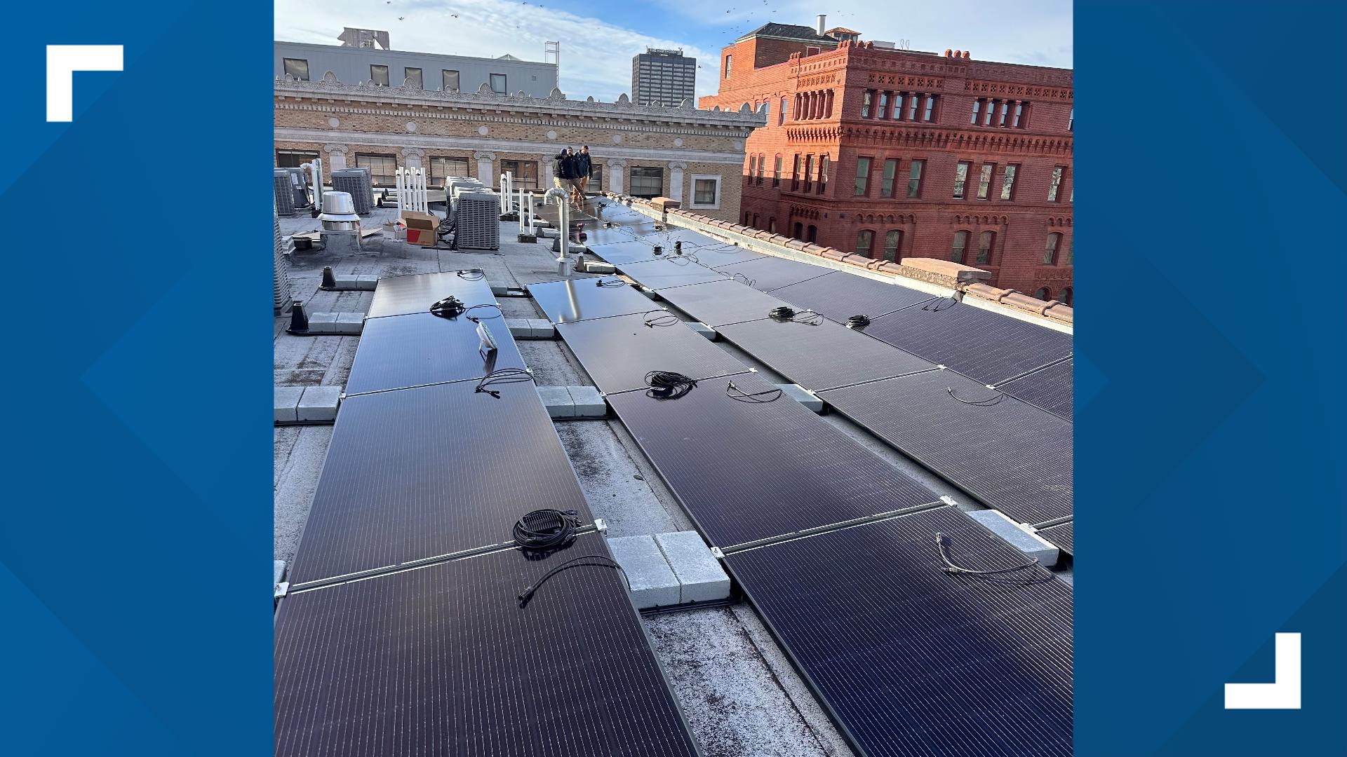 Solar system installed atop historic Hartford apartment building ...