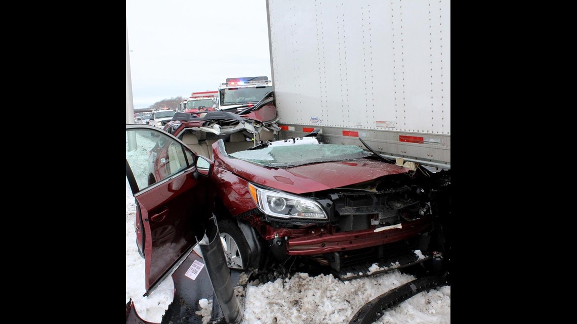 Car hits tractor-trailer, crash slows traffic on I-84 in Vernon Thursday | fox61.com