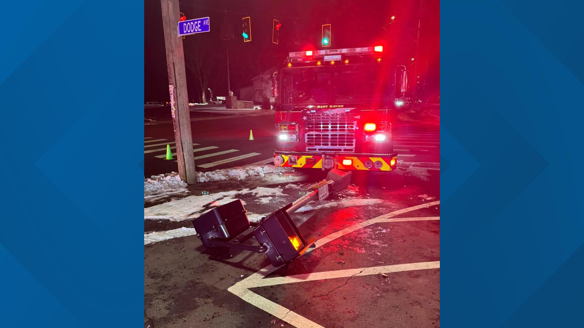 Police locate car suspected of hitting firetruck with lights, sirens on ...