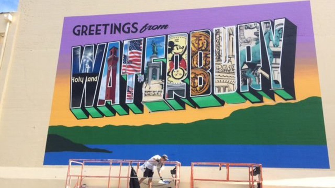 Waterbury mural a ‘bright and colorful’ introduction to the Brass City ...