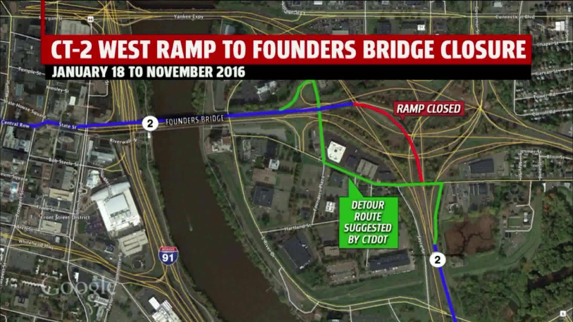 Drivers on Route 2/I-84 in East Hartford face detours through November ...