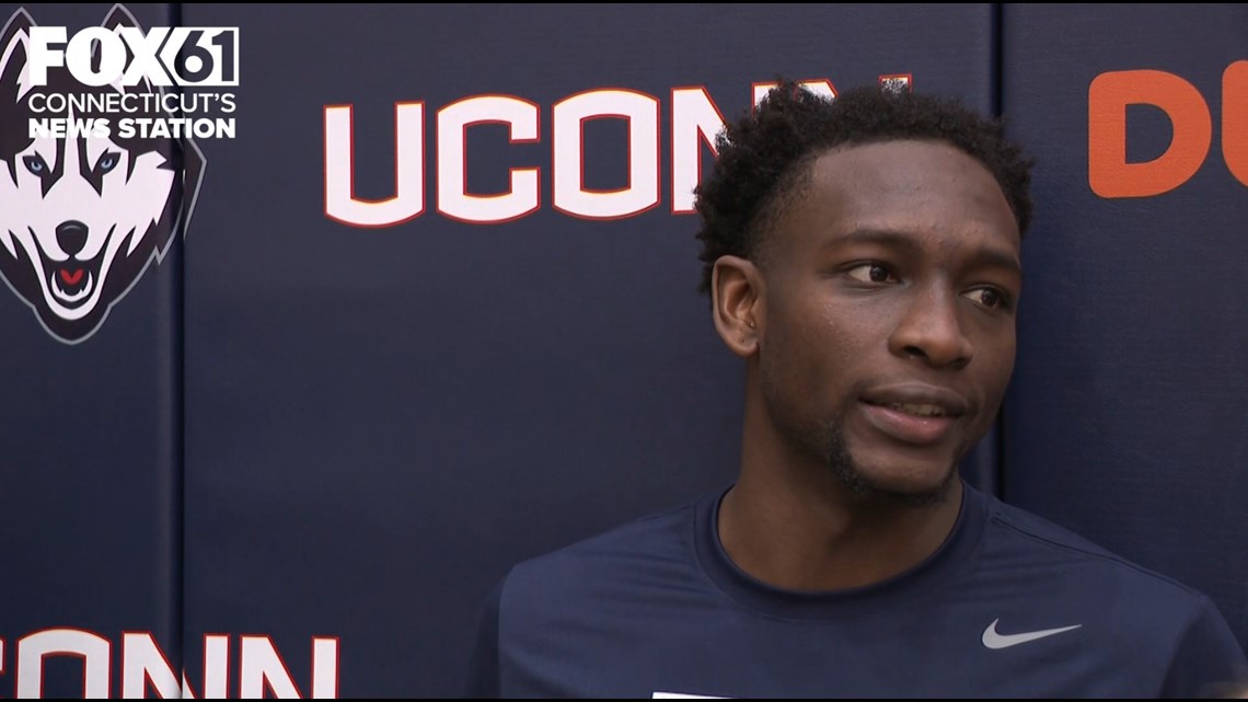 UConn's Hassan Diarra speaks ahead of matchup with No. 18 Creighton ...