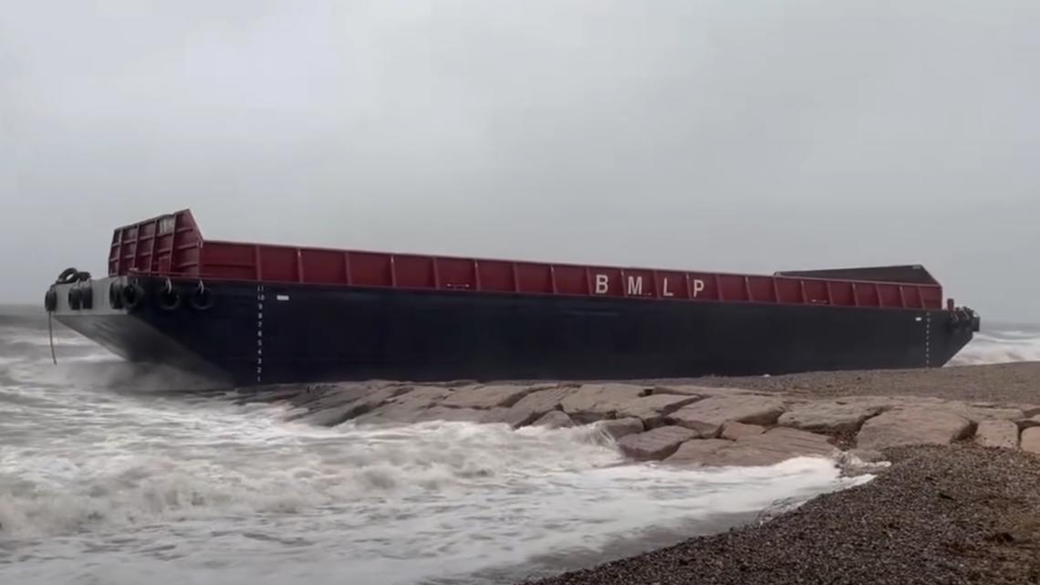 2 large barges run ashore in Connecticut, US Coast Guard reports ...