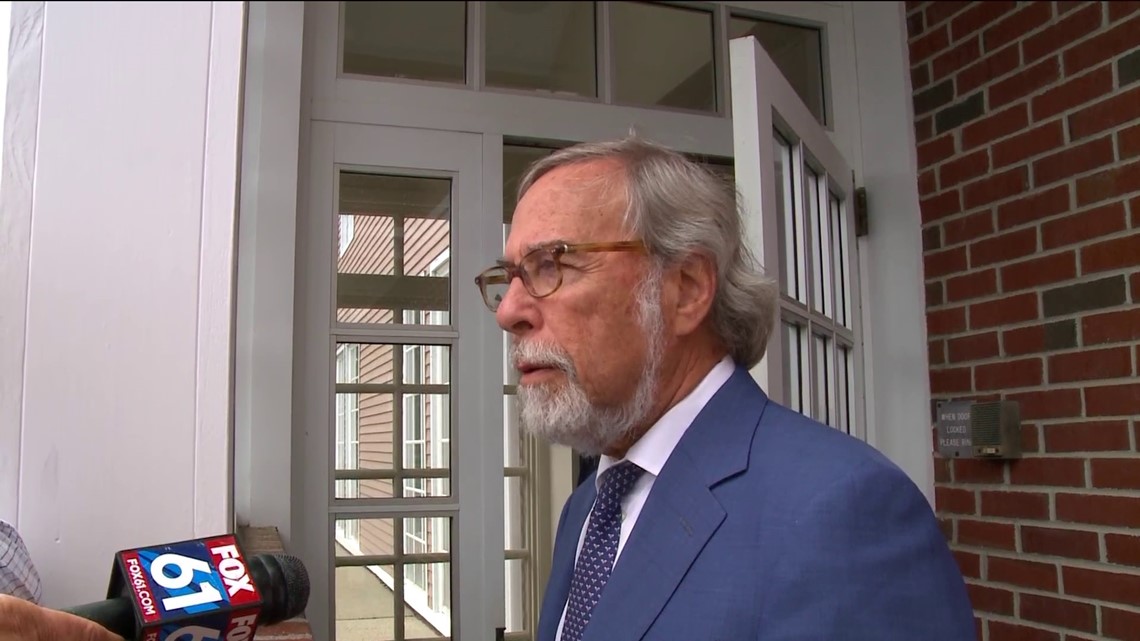 Defense attorney Andrew Bowman speaks outside law offices | fox61.com