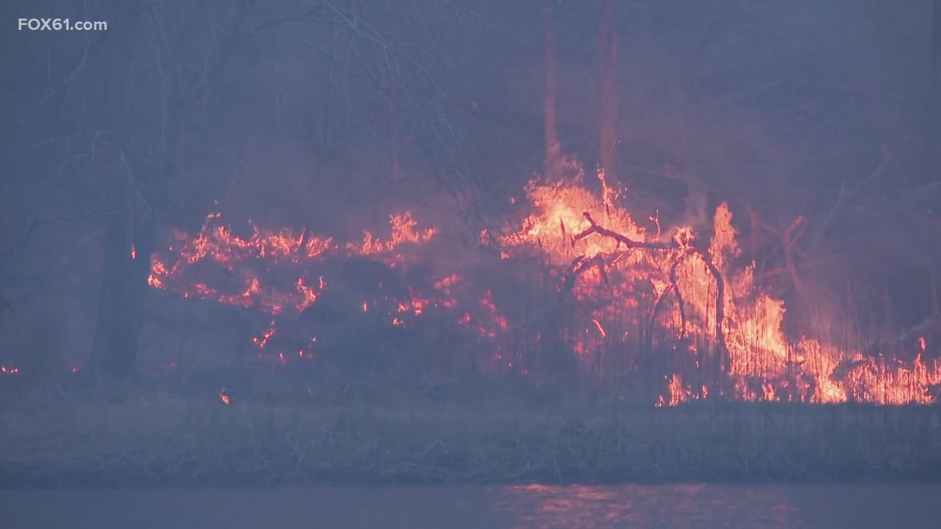 Fire suppression efforts underway at Rocky Neck State Park in Niantic ...