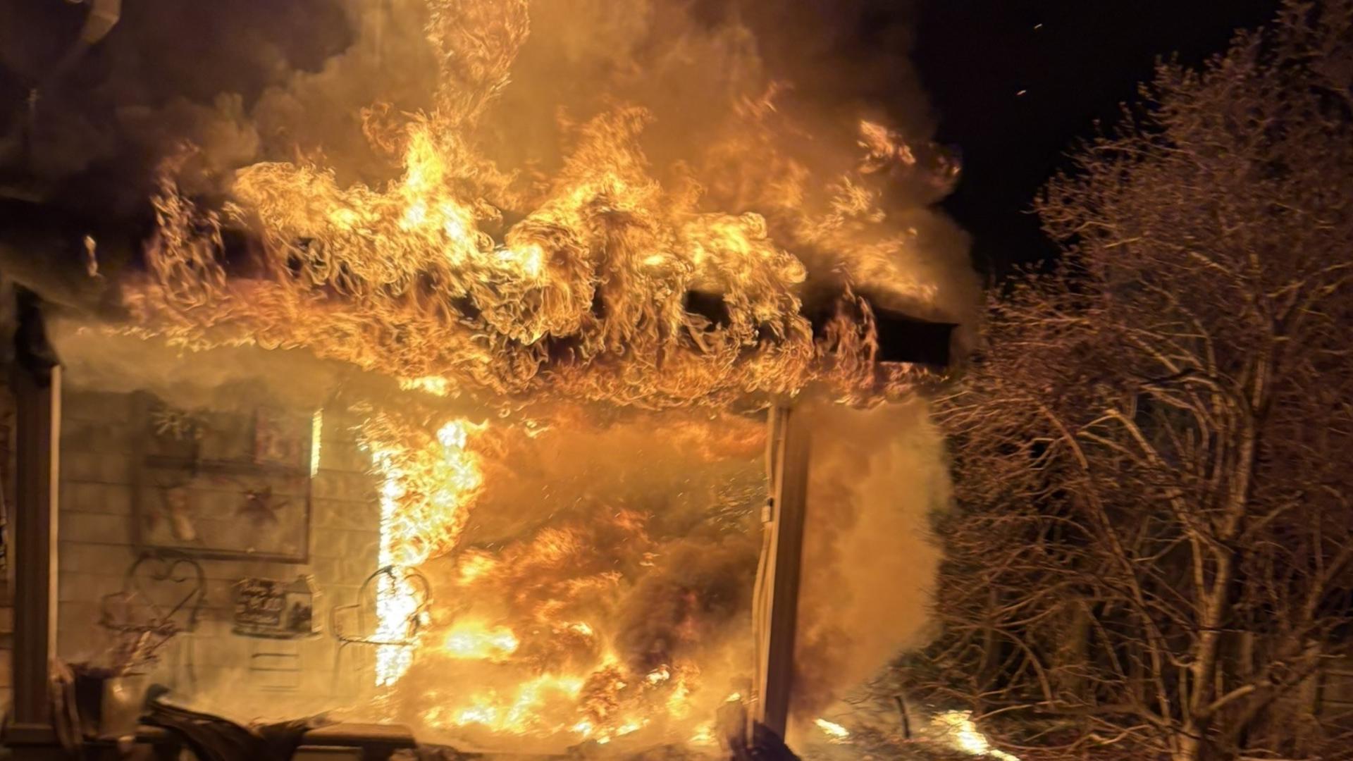 Home engulfed in fire in Beacon Falls | fox61.com