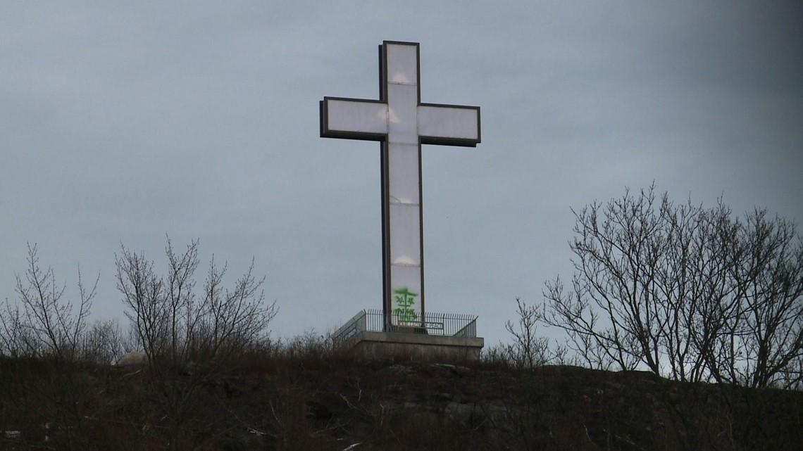 Waterbury’s Holy Land cross vandalized, police investigating | fox61.com