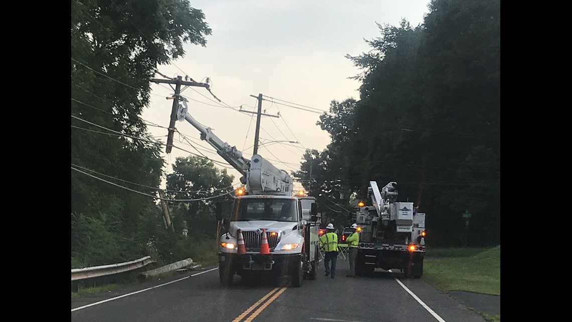 Route 17 closed in Portland for hours after car crash takes down wires ...