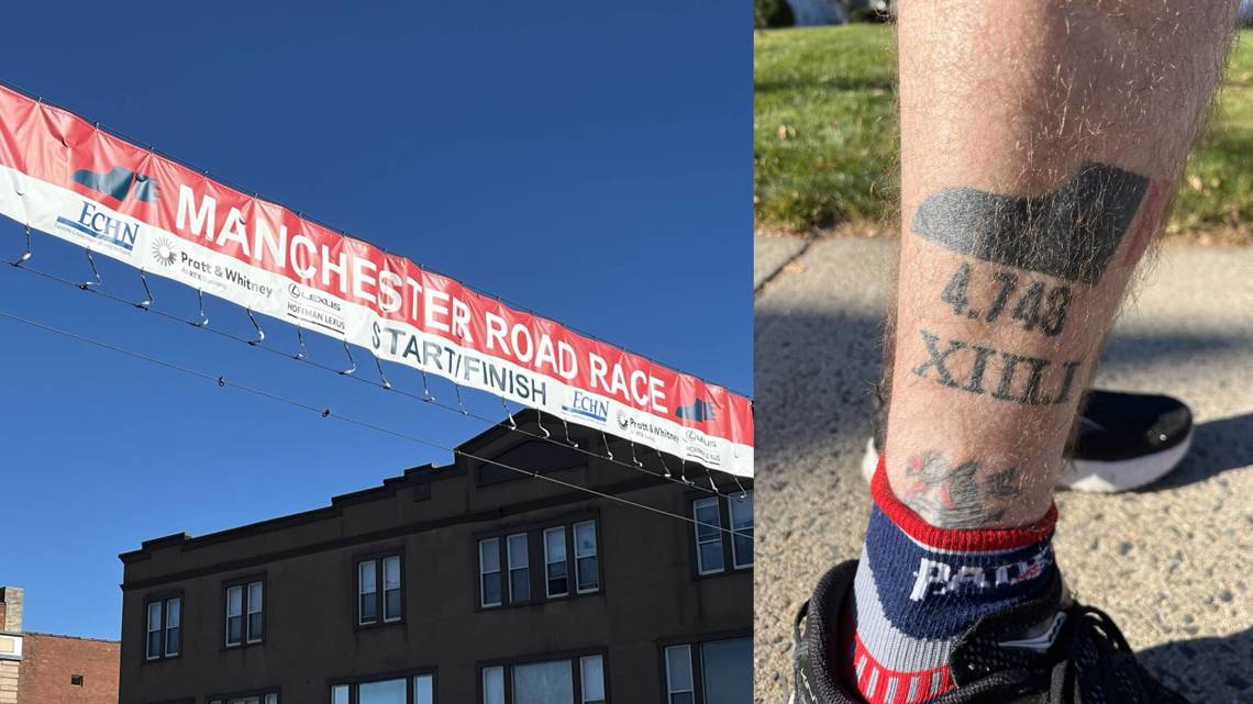 Runner's Manchester Road Race tattoo is suddenly inaccurate | fox61.com
