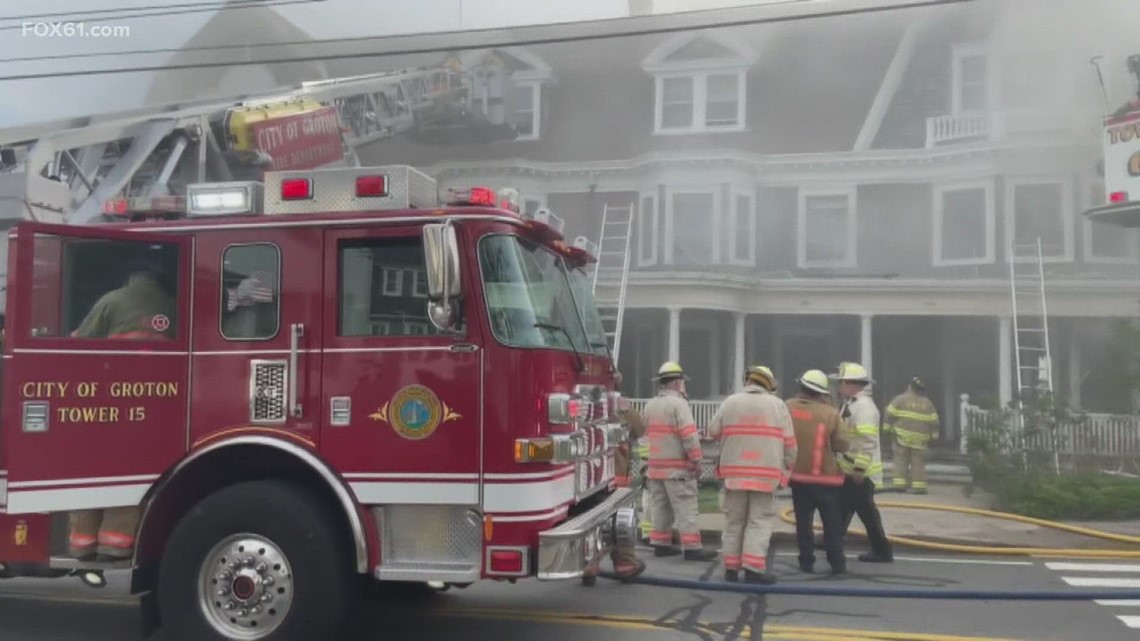 Two residents hospitalized after Groton house fire | fox61.com