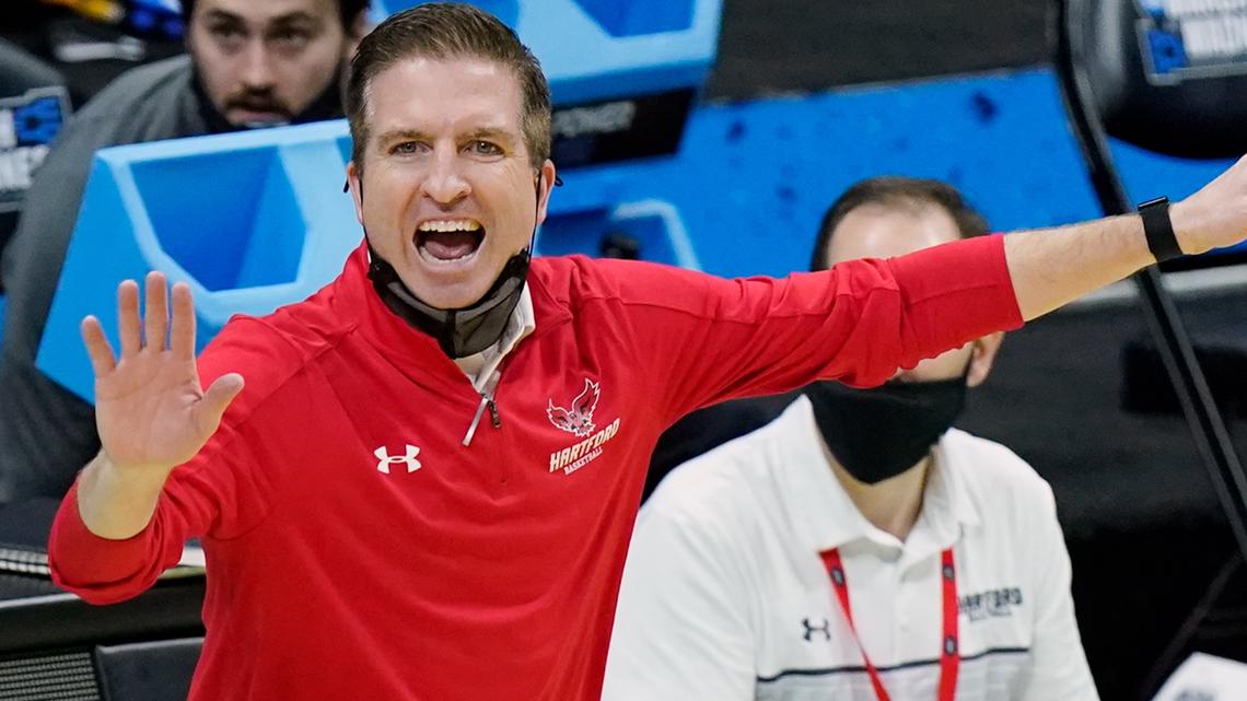 University of Hartford men's basketball coach 1 day before season ...