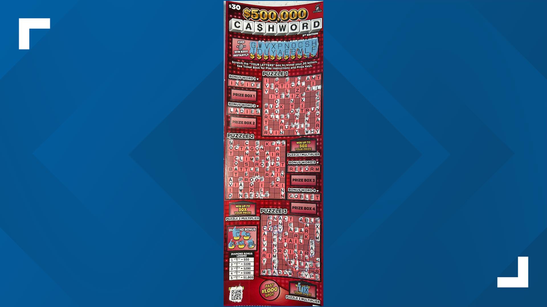 Guilford, Conn. man wins $500,000 prize in CT Lottery scratch game ...