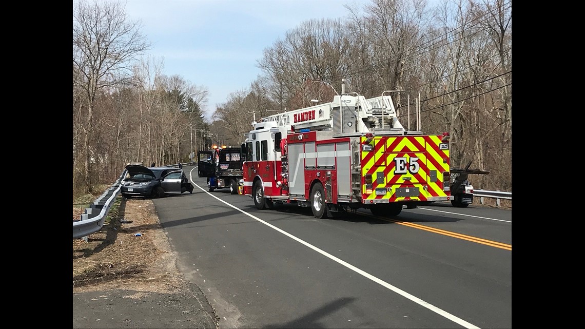 Person taken to hospital after crash in Hamden | fox61.com