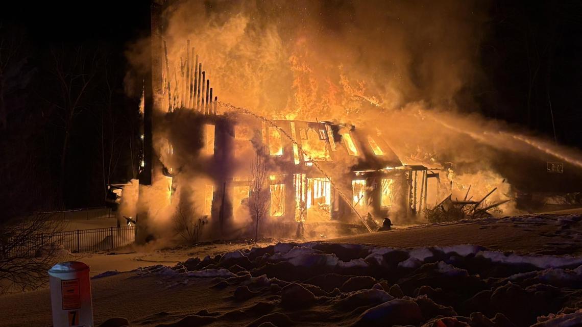Late-night fire destroys Tolland home; one man taken to hospital ...